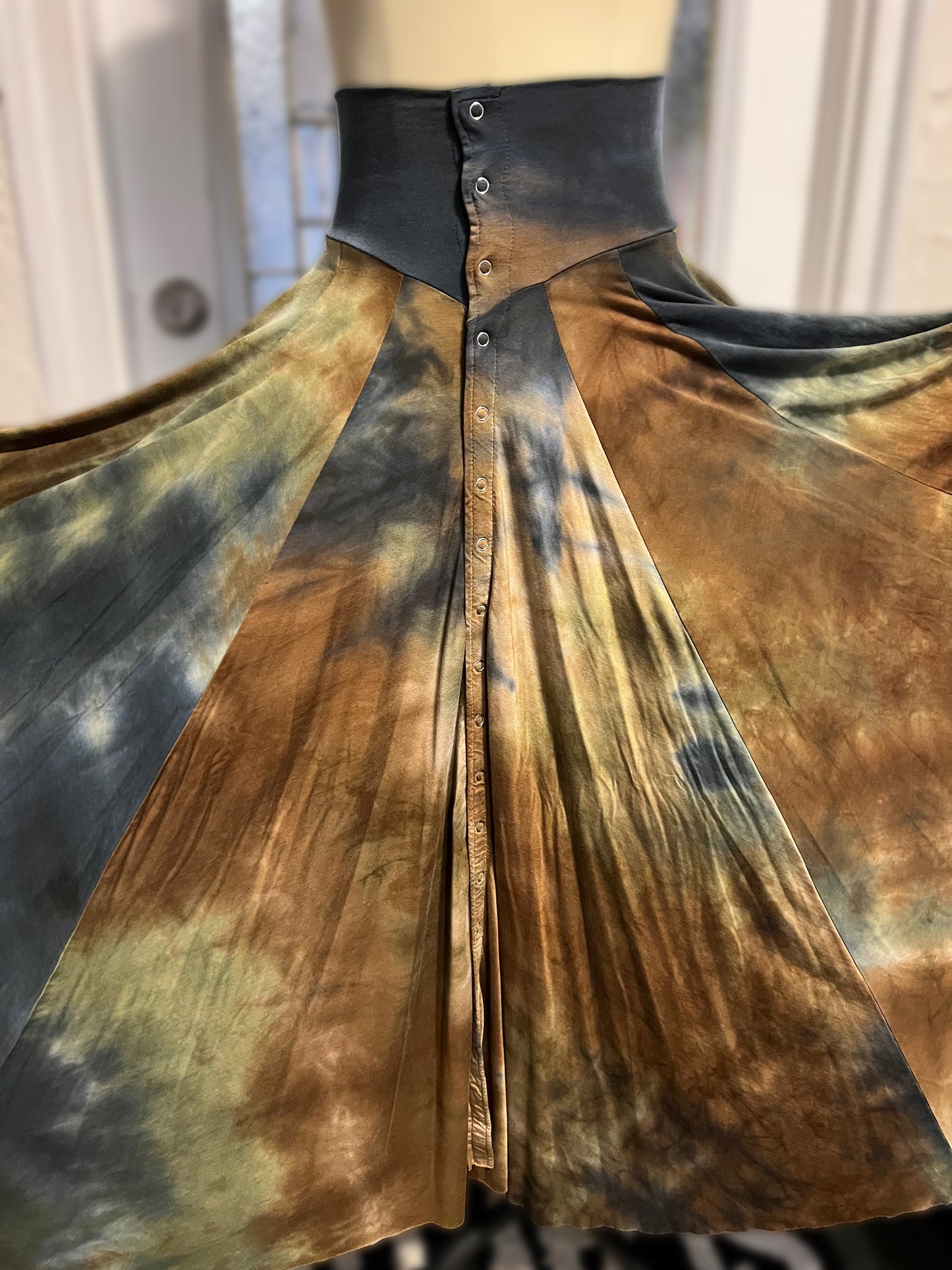 Danse Macabre Skirt with pearl snaps OOAK – HagCraft Farm